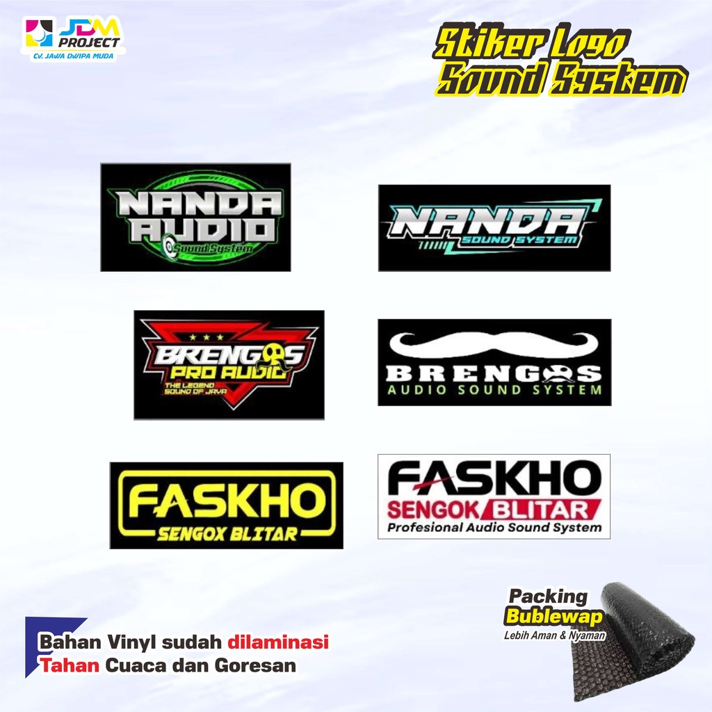 Jual JDM Project - Stiker Sound Audio Sound System Sound Horeg Stiker Vinyl Anti Air | Shopee ...