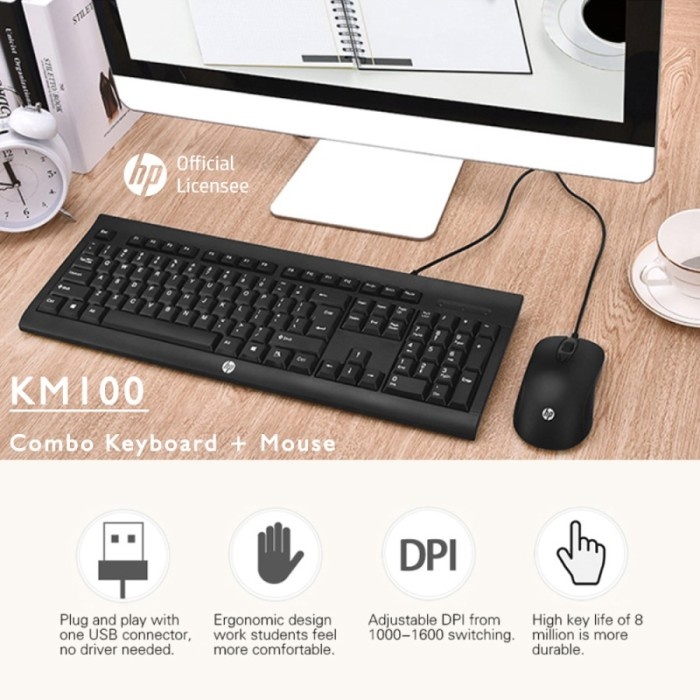 Jual HP Combo Keyboard + Mouse Gaming KM100 | Shopee Indonesia