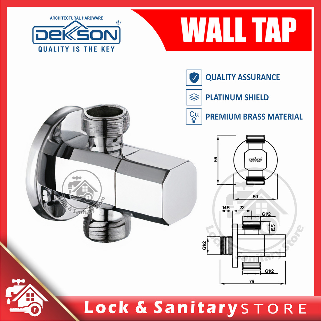 Jual STOP VALVE 2 OUT DEKKSON SV 8004-2 CP Stop Kran Kuningan 2 Cabang ...