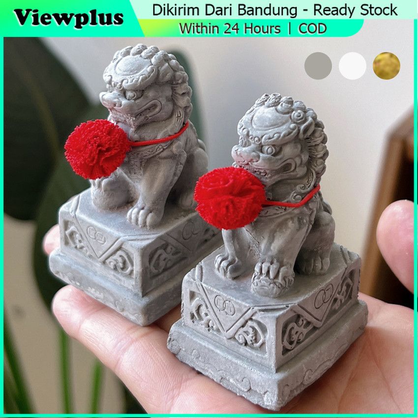Jual 2Pcs Miniatur Patung Ganesha Mini Singa Cina Batu Dekorasi ...