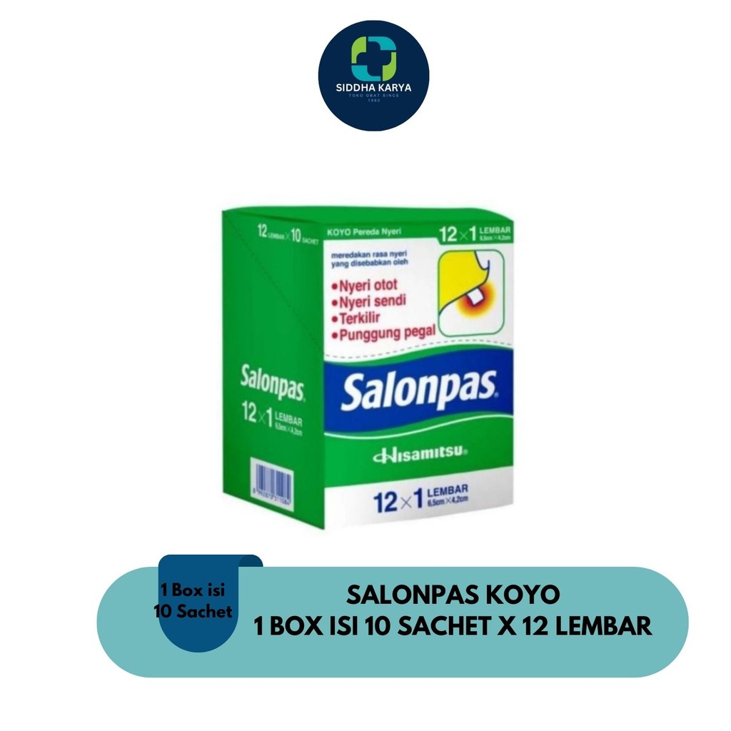 Jual Salonpas Koyo 1 Box isi 10 Sachet x 12 Lembar | Shopee Indonesia