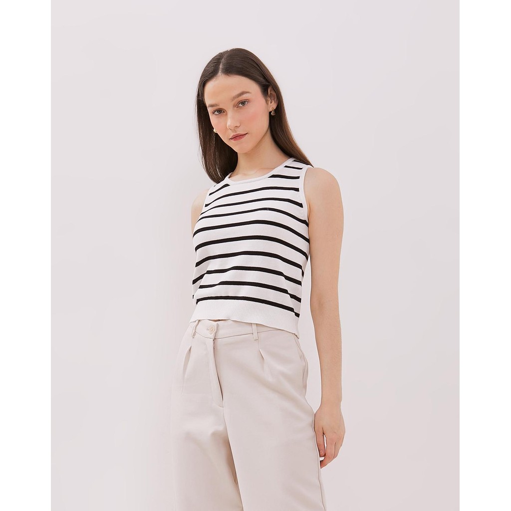 Jual VALINO LADIES Tank Top Motif Garis Putih Wanita - D-DDGE10-N5 ...