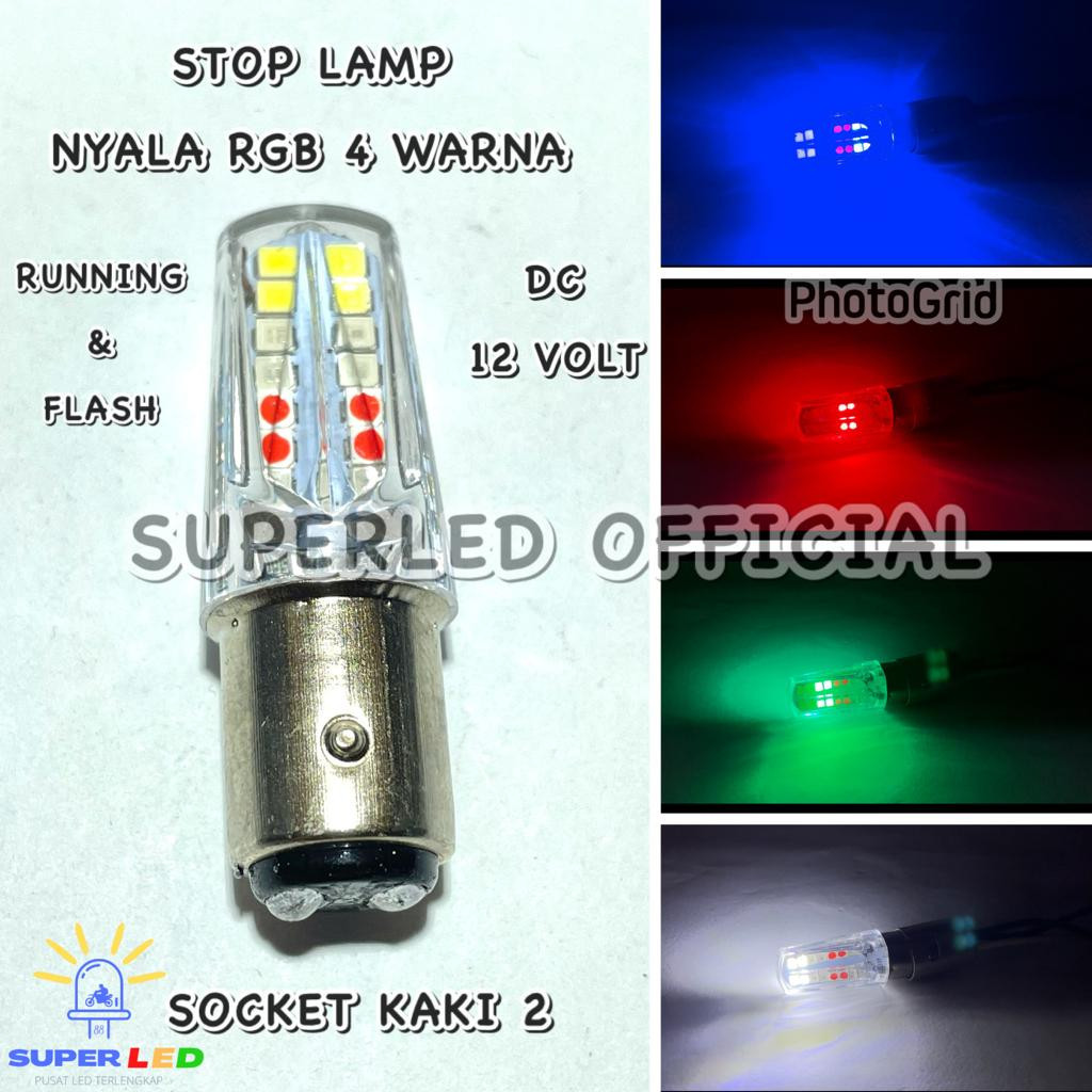 Jual (BM) Lampu Stoplamp Model Lancip Nyala 4 Warna Mode Running ...