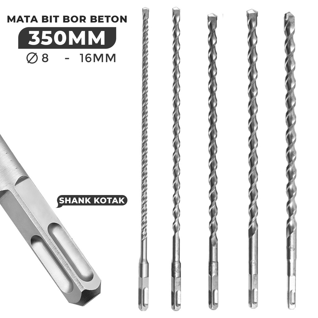 Jual FIXTEC Mata Bor Beton Twisted Drill Bit 350 High Quality 6516 ...