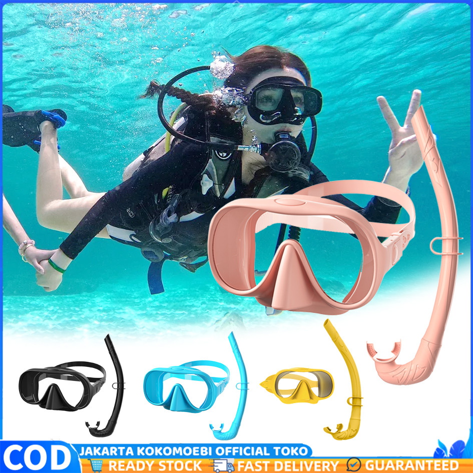 Jual 【MOREBI】Snorkeling Mask Diving SET Kacamata Renang Snorkeling Mask ...