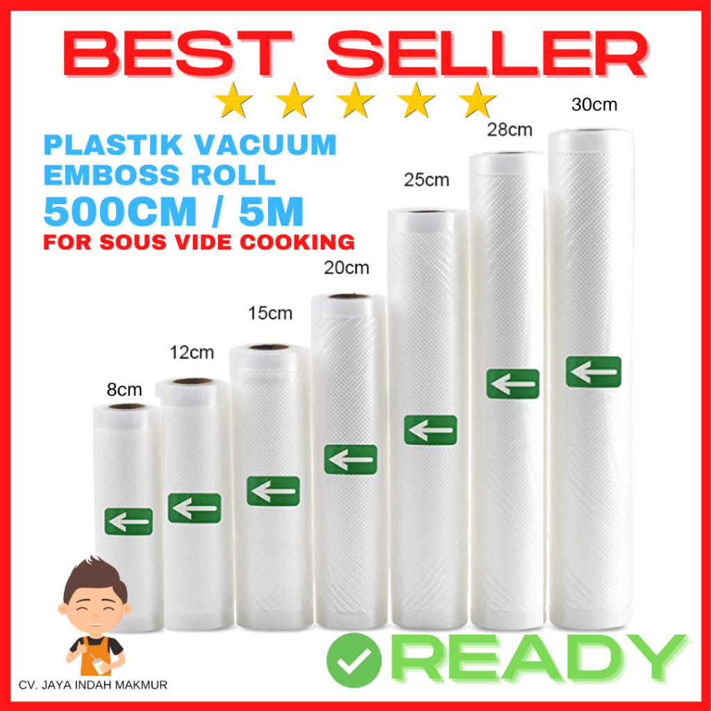 Jual KIT Plastik Vacuum Sealer Emboss Vacuum Roll for Sous Vide Cooking ...