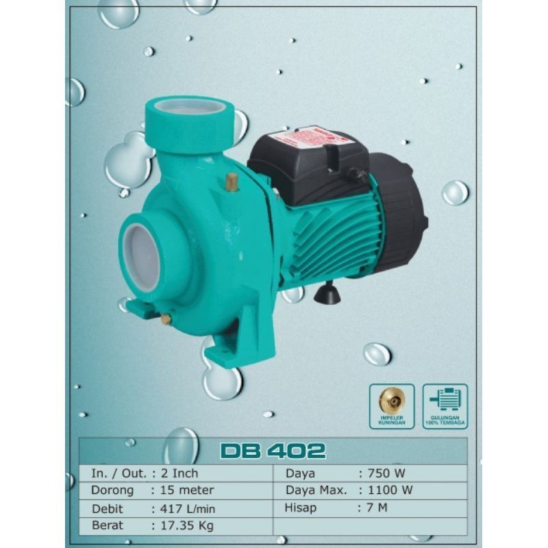 Jual BARU Pompa Air Centrifugal Irigasi DB 402 1.5HP/Yamamax Pro ...
