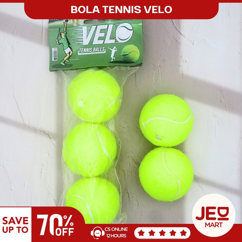 Jual VELO Tennis Ball / Bola Tenis isi 3 / Bola Kasti | Shopee Indonesia
