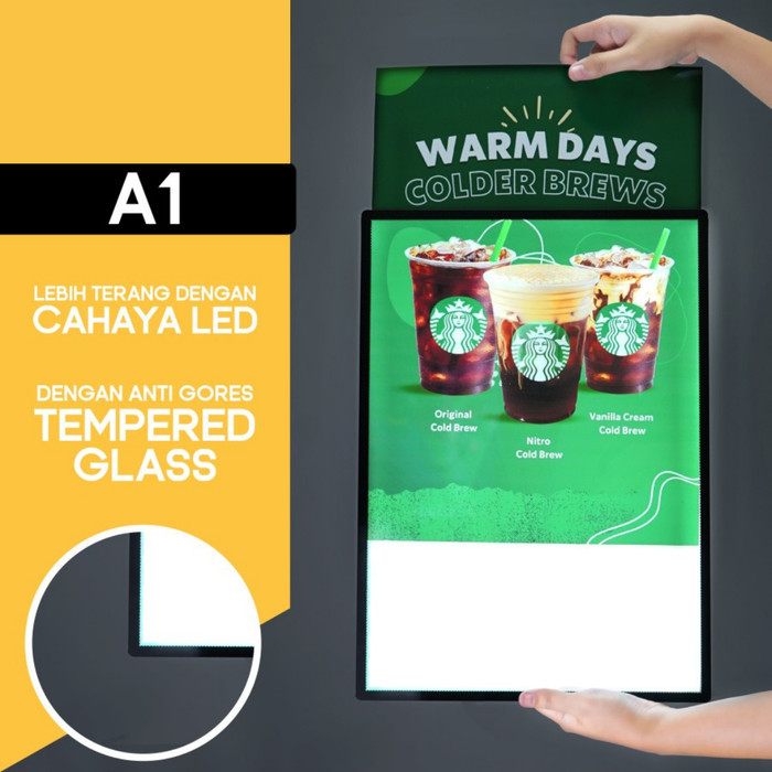 Jual Lampu Display Menu | Slim Light Box LED Portable slim light box A1 ...