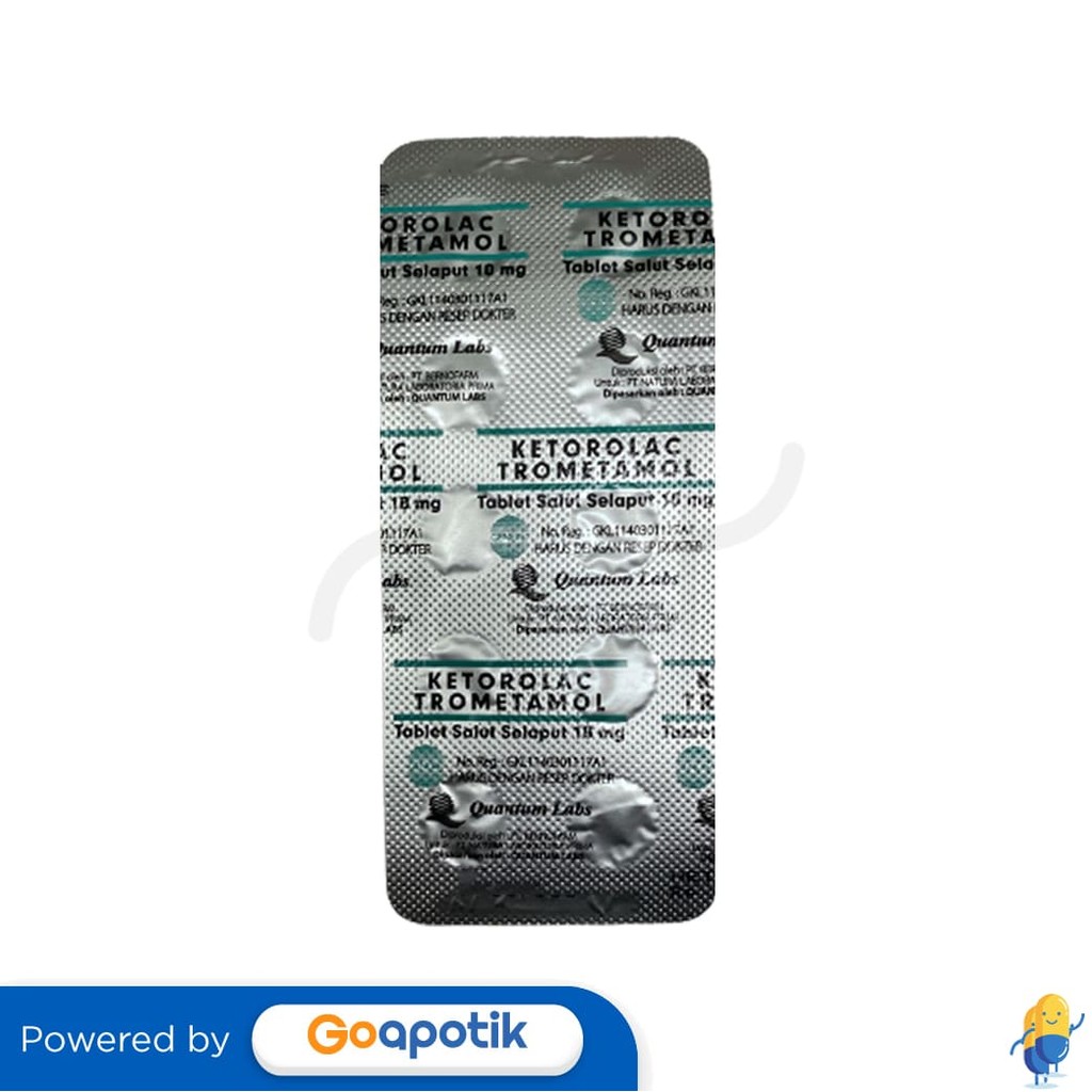 Jual Ketorolac Trometamol Natura / Quantum 10 Mg Strip 10 Tablet ...