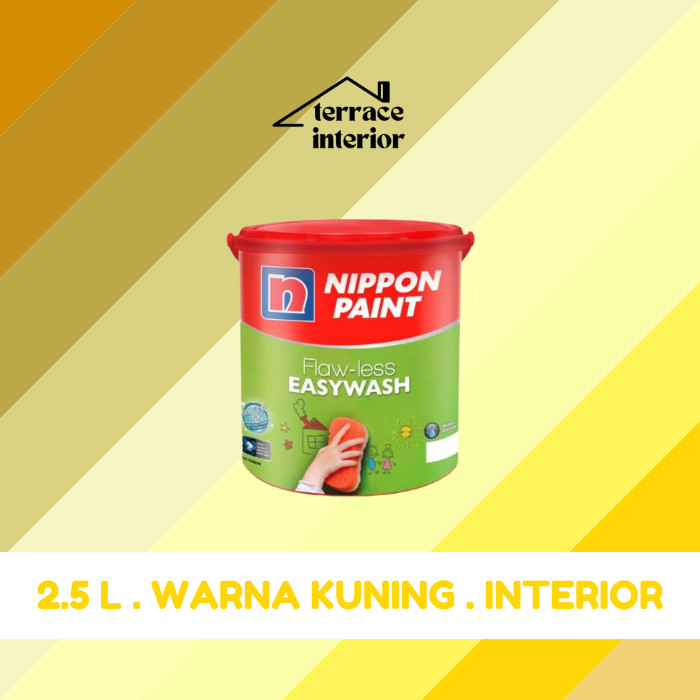Jual Cat Tembok Nippon Paint Flawless Easywash Interior Warna Kuning 2. ...