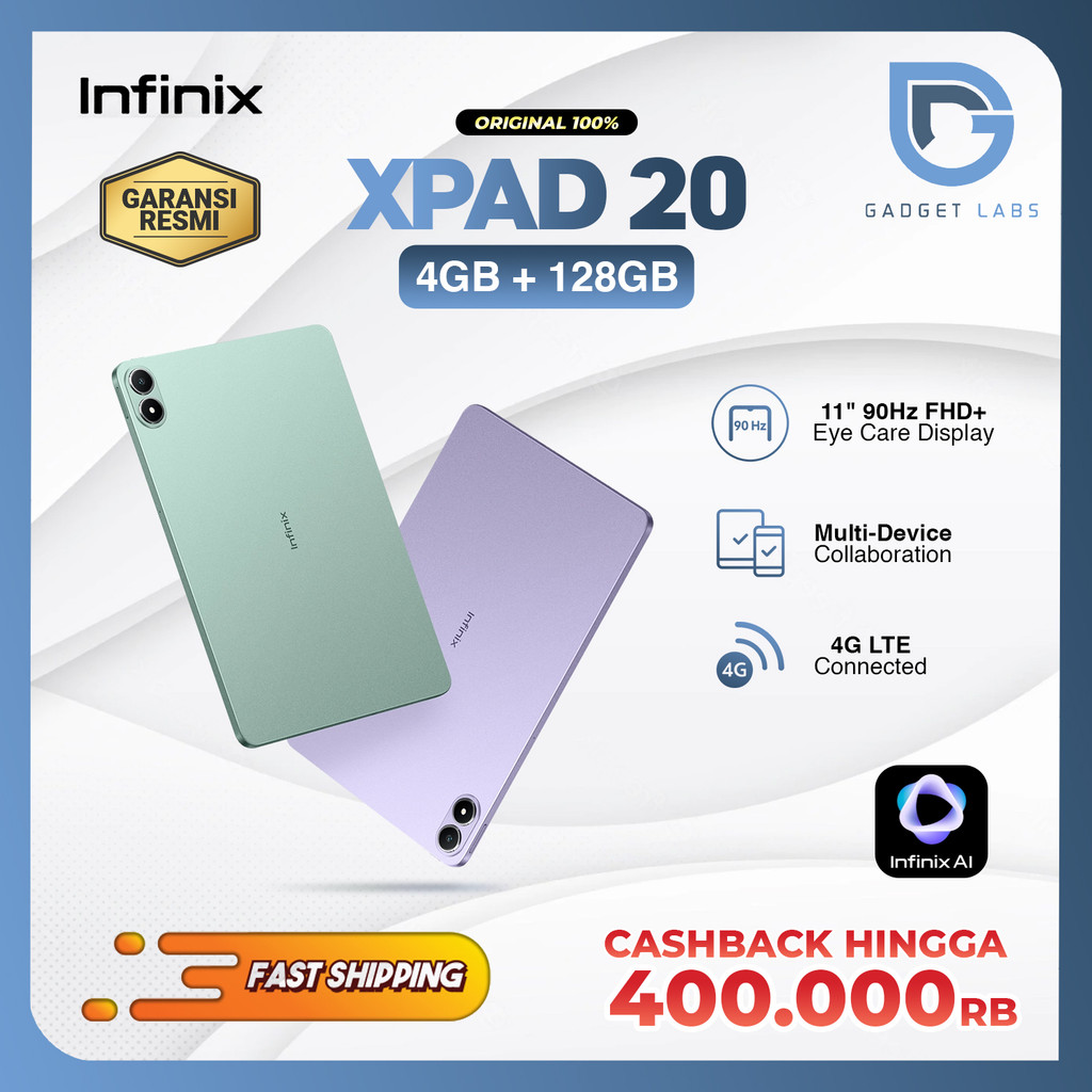 Jual Infinix XPAD 20 8/256GB - Mediatek G88 - 11" 90Hz FHD+ - 7000 mAh ...