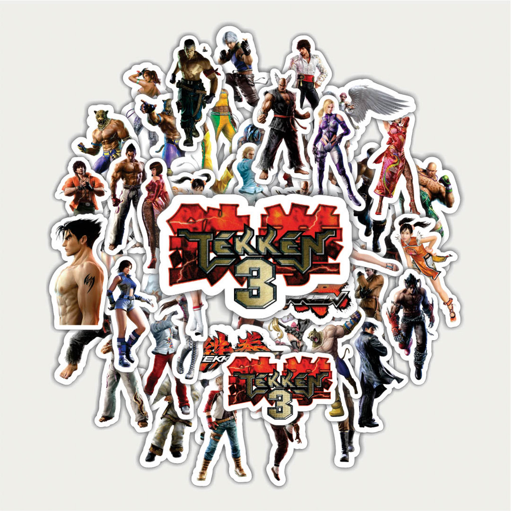 Jual Sticker Pack Stiker Game Series Tekken Character Mix 3 | Sticker ...