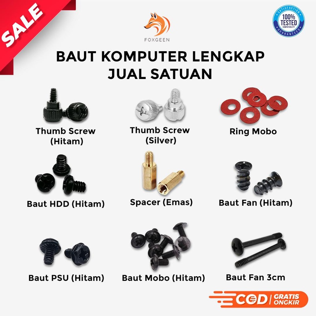 Jual Baut PC Komputer Satuan | Screw Sekrup Mainboard / Motherboard ...