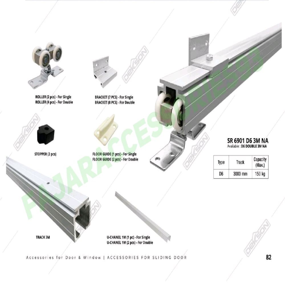 Jual Rel Pintu Sliding Geser Dekkson D6 (Single/Double)/Surabaya ...