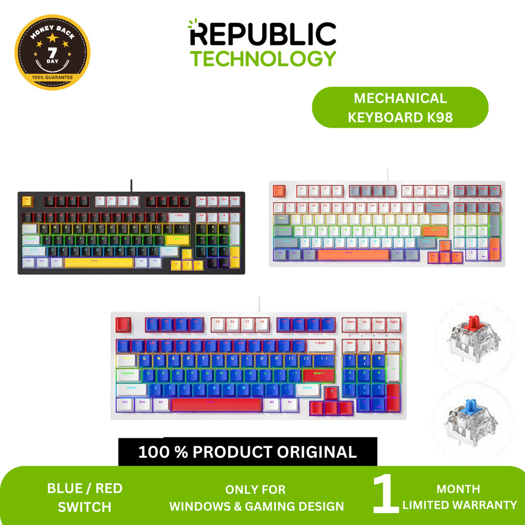 Jual Republic Technology Keyboard Mechanical Gaming by Dragon Seed with ...