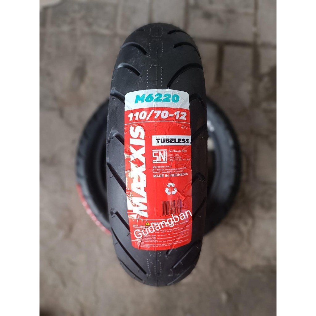 Jual ( RING 12 ) Maxxis M6220 110 / 70 - 12 Ban luar Motor Vespa Filano Fazzio FREE PENTIL ...