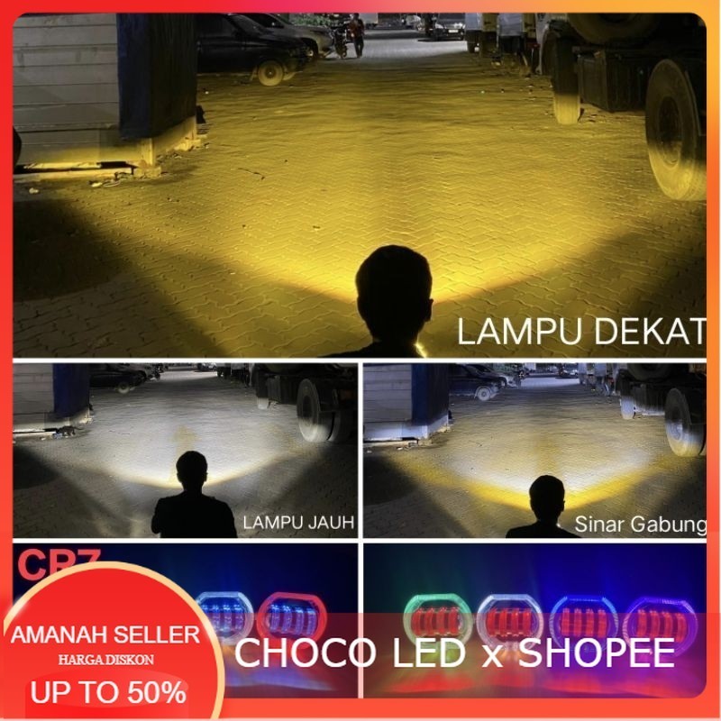 Jual Lampu Utama Daymaker Biled Lampu Biled Projie CR7 5 Kabel Hi-Lo 3 ...