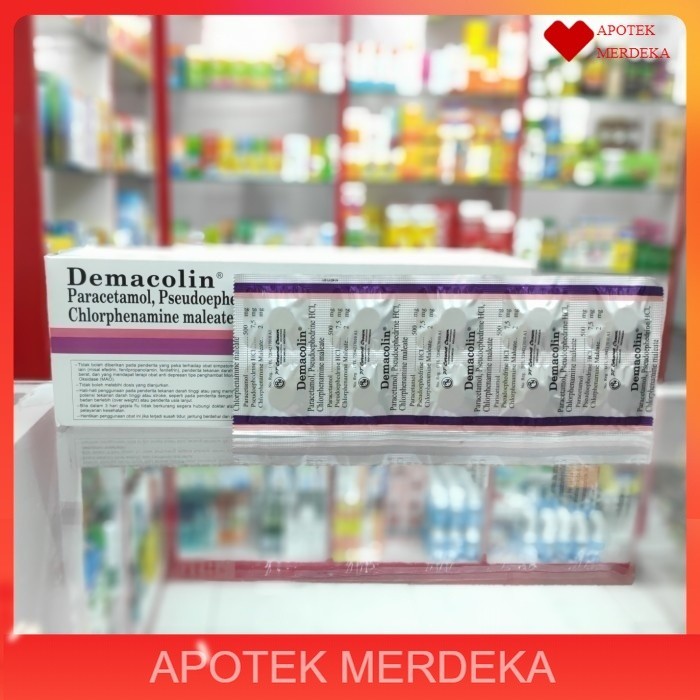 Jual demacolin strip 10 tablet / demakolin obat pilek flu | Shopee ...