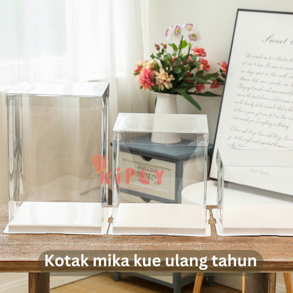 Jual Kotak MIka Kue Ulang Tahun (Tutup Transparan)/Cake Box MIka ...