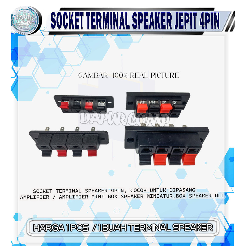 Jual SOCKET TERMINAL SPEAKER JEPIT TERMINAL 4PIN | Shopee Indonesia