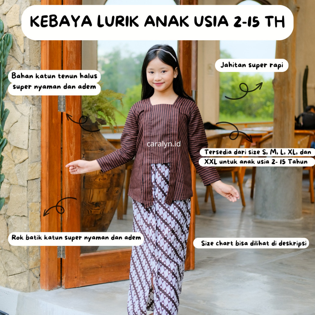 Jual OPUHH64 KEBAYA LURIK BAJU ADAT JAWA SETELAN KEBAYA ADAT ANAK PEREMPUAN | Shopee Indonesia