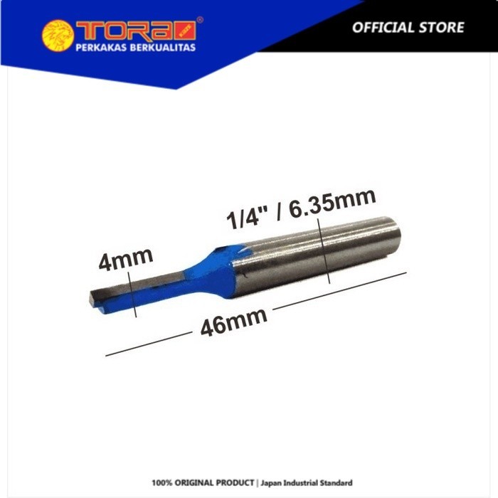 Jual TORA Mata Profil 4 mm 1/4 Inch - Router One Blade Straight Bits | Shopee Indonesia
