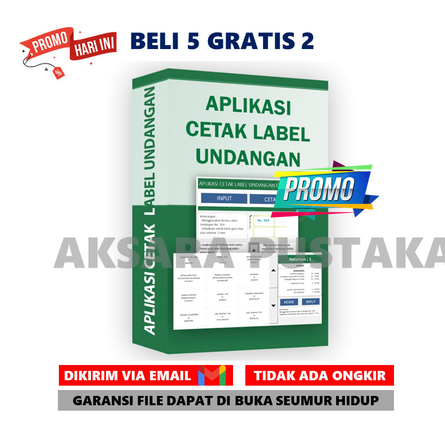 Jual F - Template Cetak Label Undangan Praktis dan Mudah - Format Excel ...