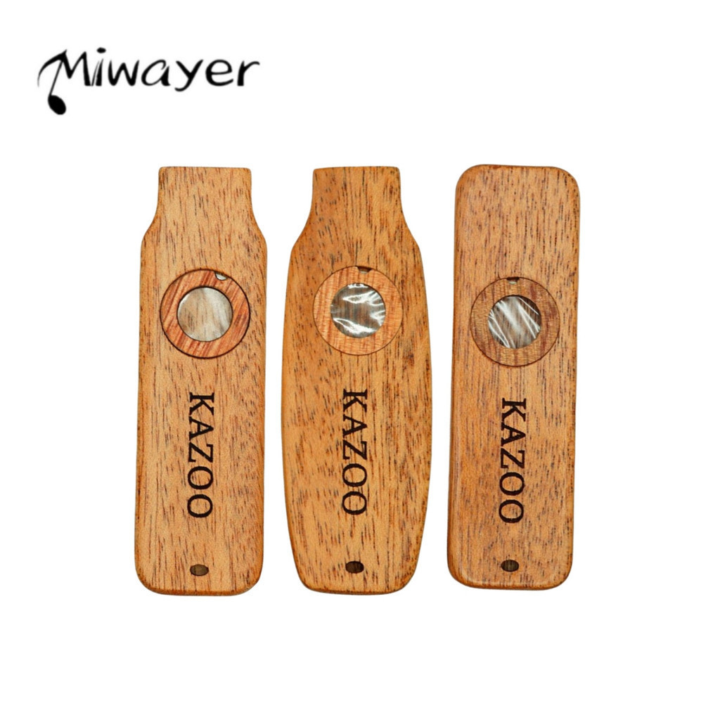 Jual Miwayer Wooden Kazoo Mahogany Wood Kazoo Portable Musical ...