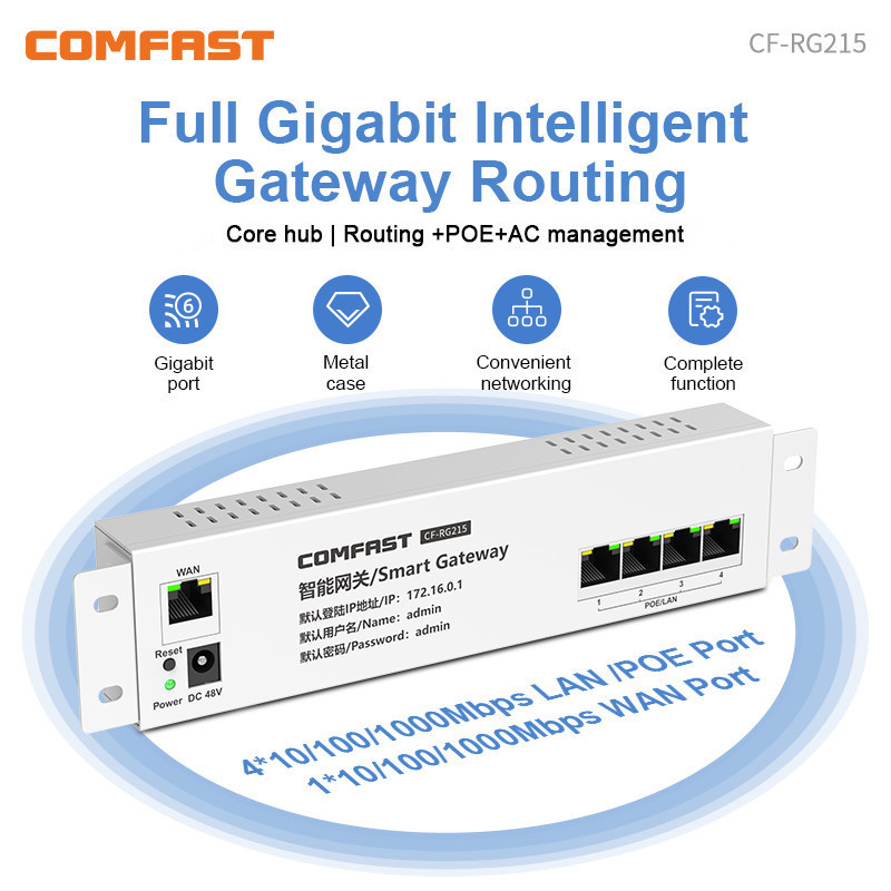 Jual POE Switch De Rede Gigabit Intelligent Gateway 5 Port 1000Mbps 48V ...