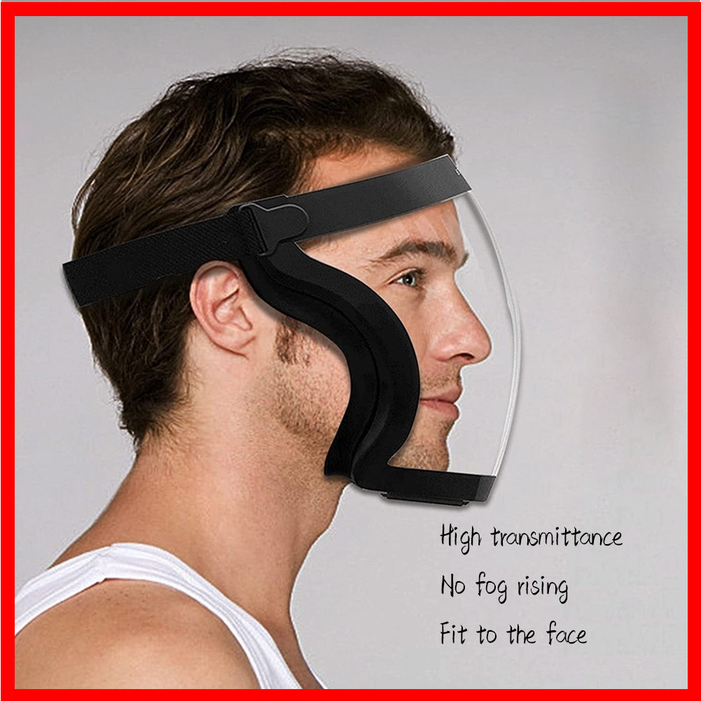 Jual UV400 Full Face Shield Outdoor Motor Transparent Safety Mask With ...