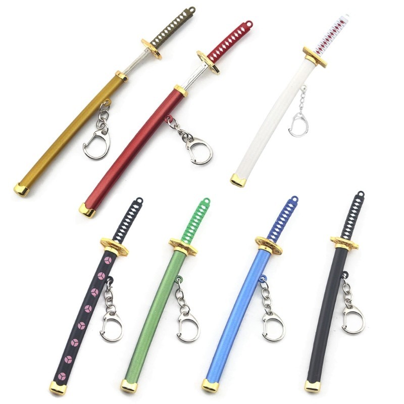 Jual Mini Anime Demon Slayer Sword Keychain Katana Ghost Blade Metal ...