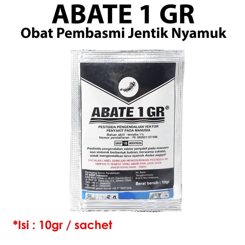 Jual Racun Abate 1gr Obat Racun pembasmi Jentik Nyamuk DBD Kemasan ...