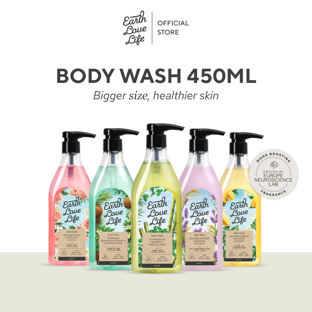 Jual EARTH LOVE LIFE Body Wash 450ml SABUN WANGI | SABUN MANDI CAIR ...