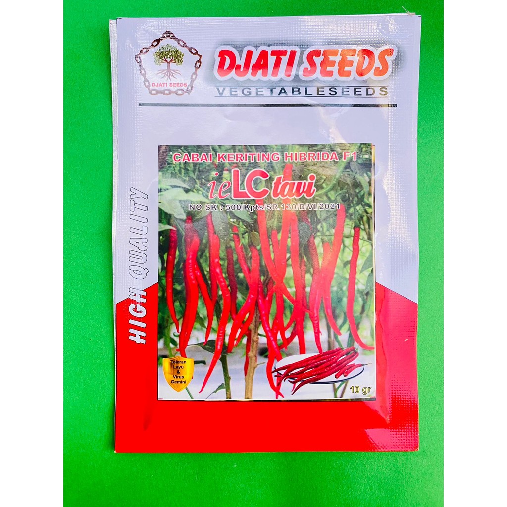 Jual Benih cabai keriting hibrida ieLC TAVI f1 toleran layu isi 10gr ...