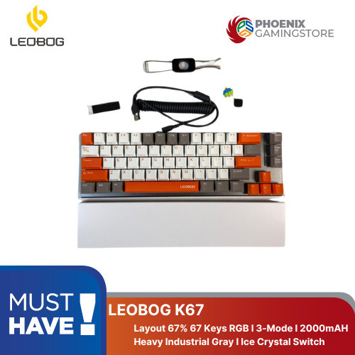 Jual Leobog K67 RGB Layout 67% Three Mode Mechanical Keyboard Heavy ...