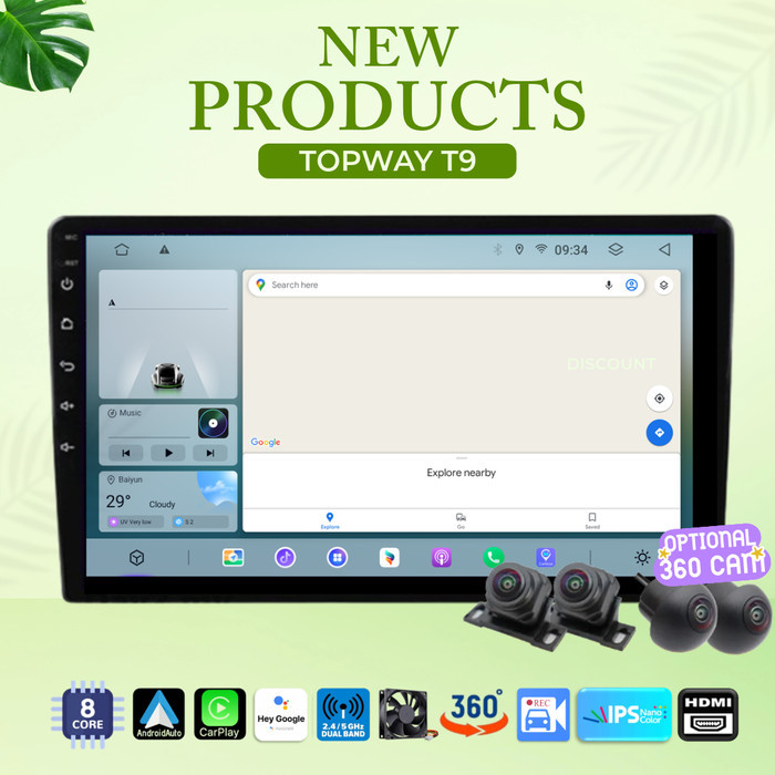 Jual Headunit Android + Soket PNP Topway T9 Allwinner T527-Octacore 1.8 GHz-RAM 3GB-ASP ...