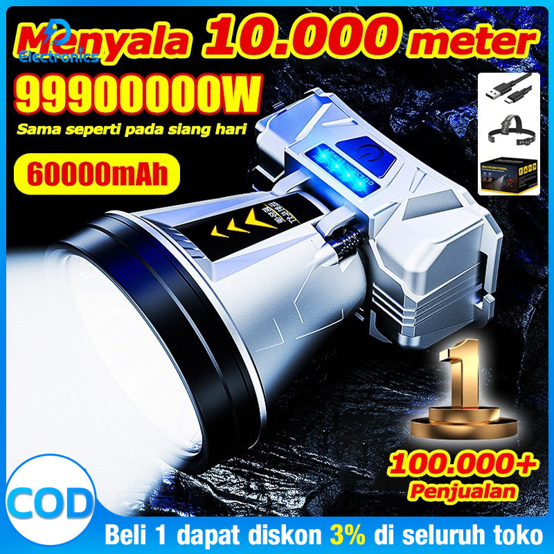 Jual 500W Senter Kepala Headlamp Super Terang Outdoor Camping Berburu Hiking Lampu Senter Kepala ...