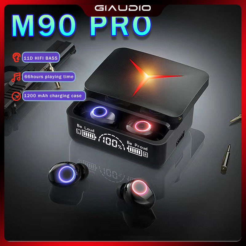 Jual TWS Gaming M90 Tws Headset Bluetooth V5.3 Bluetooth Wireless Mega ...