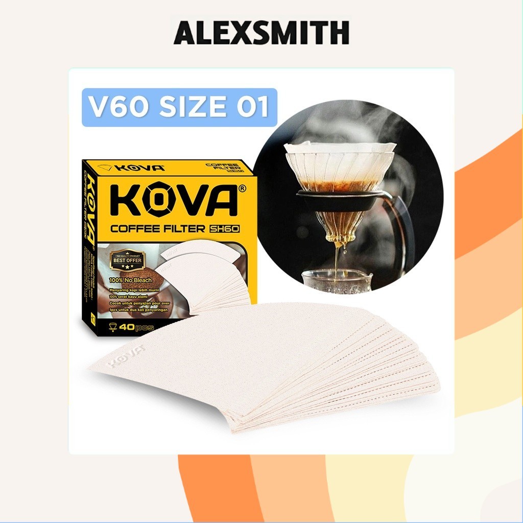 Jual Kova SH60 Filter Paper V60 Size 01 Saringan Kertas Kopi | Shopee ...