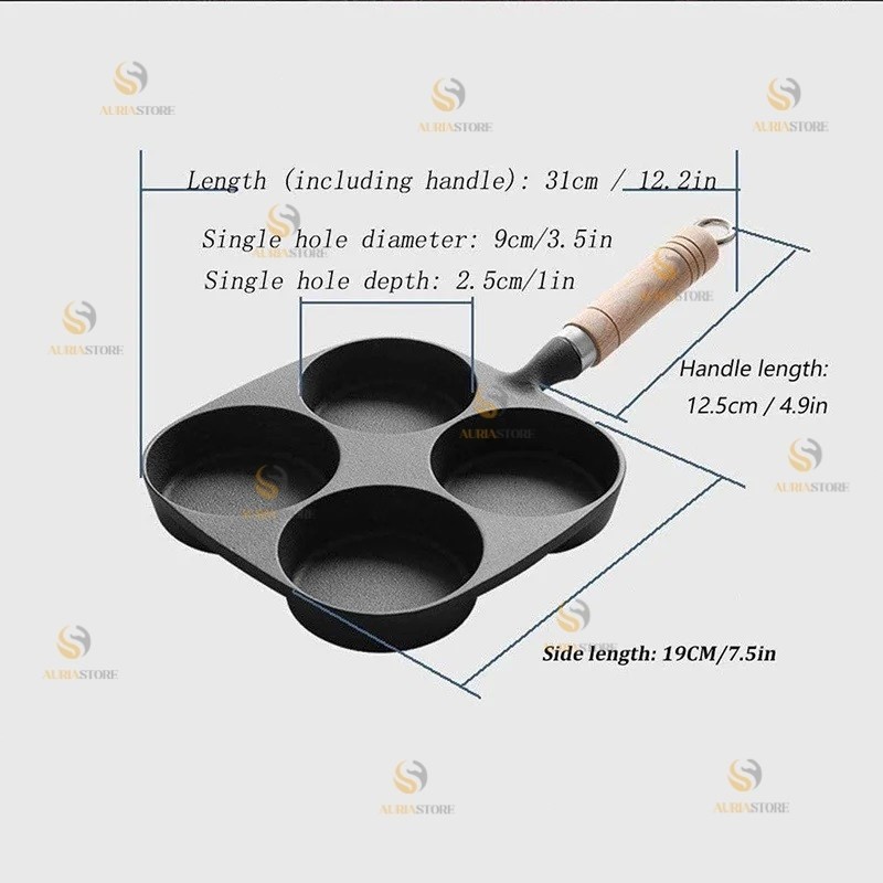 Jual Panggangan Serbaguna/ Burger Egg Grill Frying Pan 4 Lubang Suggo ...