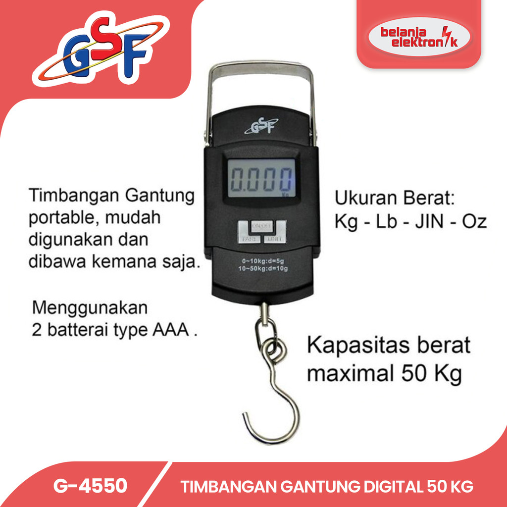 Jual GSF G 4550 TIMBANGAN GANTUNG DIGITAL 50 KG | Shopee Indonesia