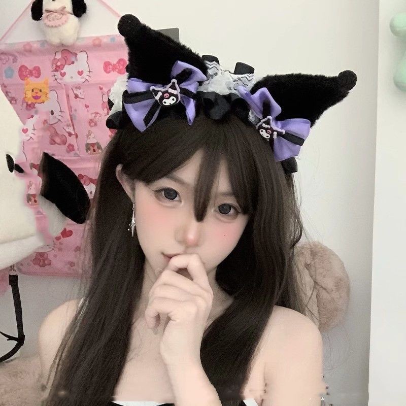 Jual Premium Bando Sanrio Kuromi Bando Kuromi Cat Ears Bando Kuromi ...