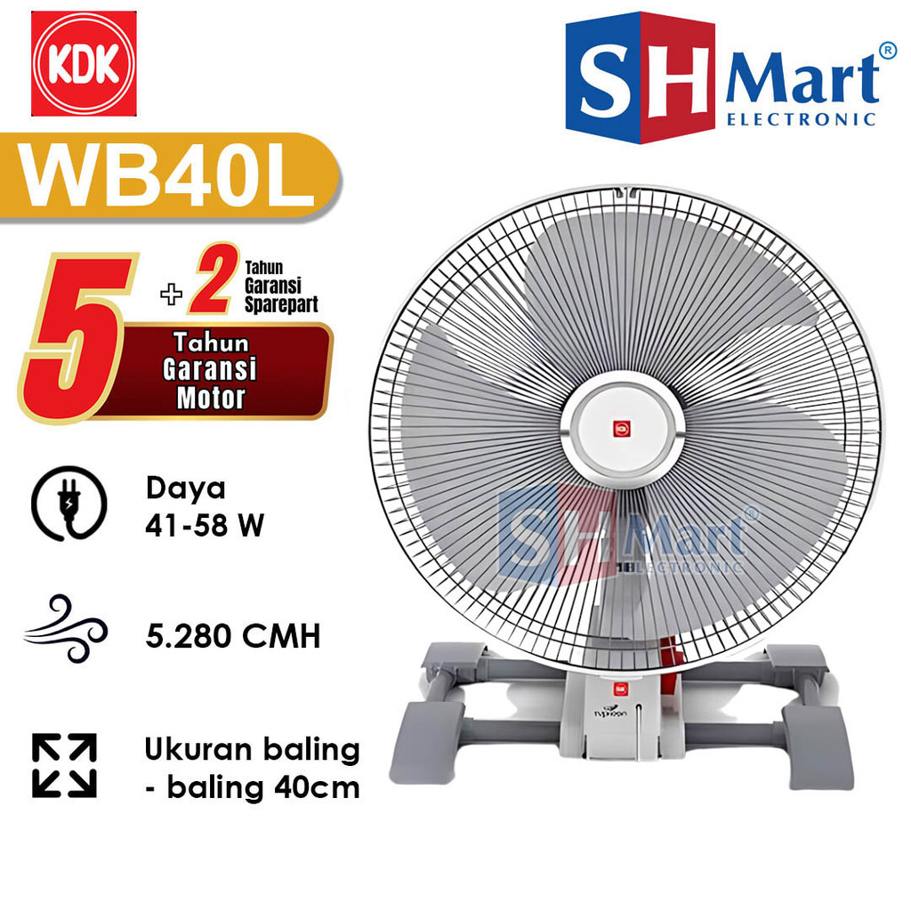 Jual KIPAS ANGIN BESI TORNADO KDK THYPHOON MEJA + DINDING WB-40L ...
