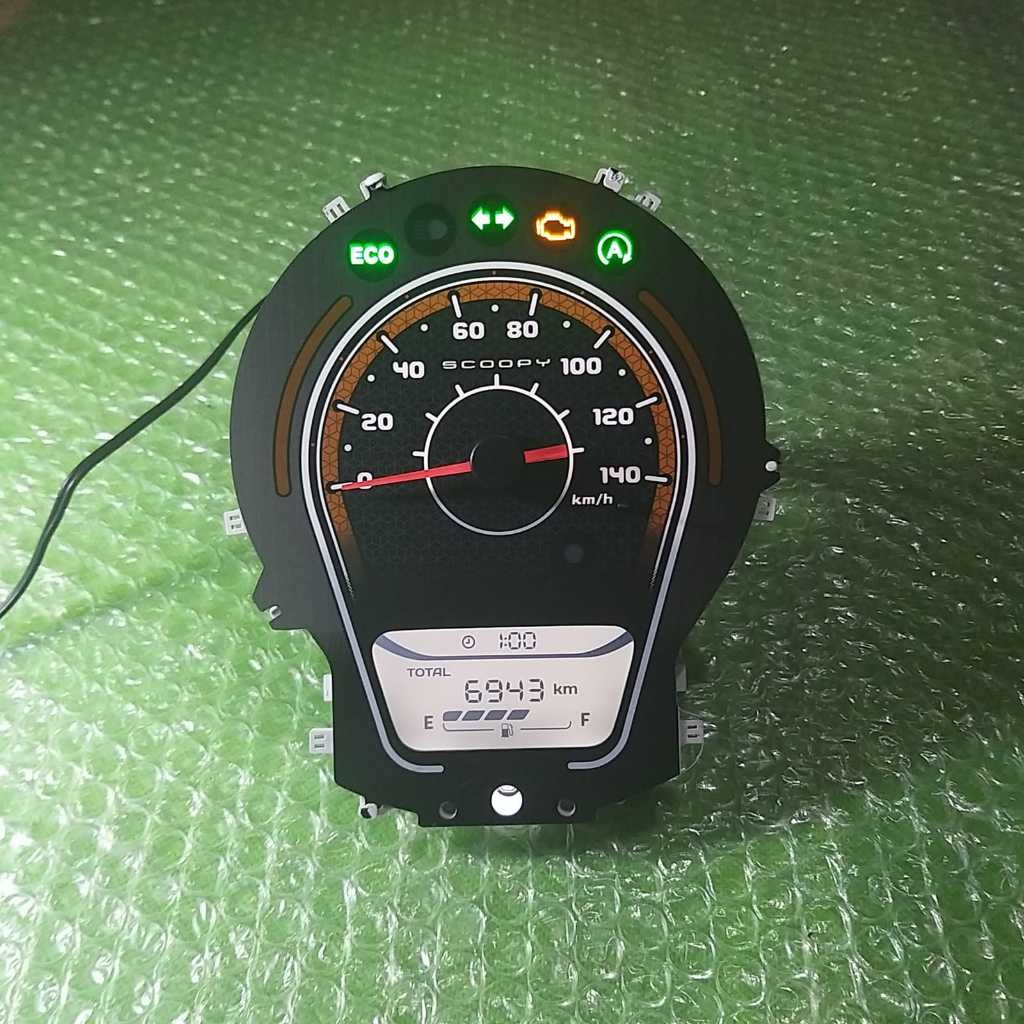 Jual Mesin Speedometer Scoopy Esp K2F Merah Original Honda AHM KM 6943 ...