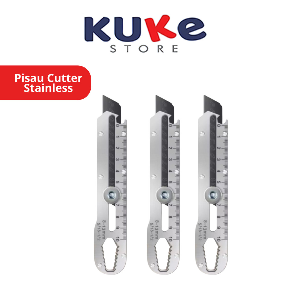 Jual Pisau Cutter Stainless Besar 9in1 Super Tajam Tahan Karat ...