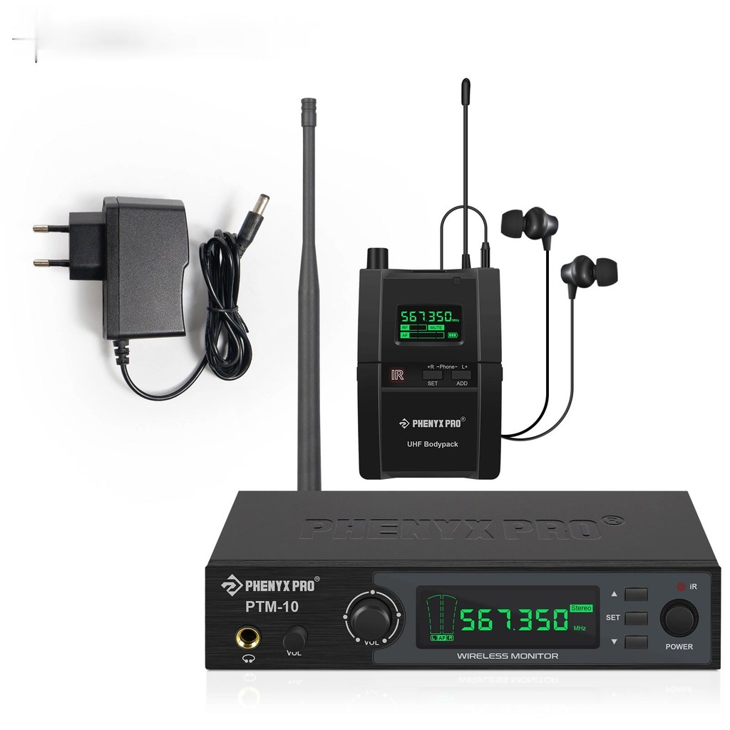 Jual Phenyx Pro PTM-10 Stereo Wireless In Ears Monitor System Stage Return Bodypack Receiver,IEM ...
