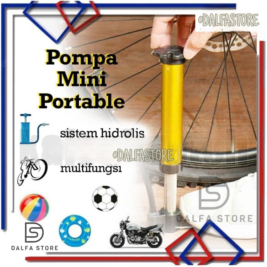 Jual Pompa Ban Mini Portabel Serbaguna Simpel Mudah Dibawa Injak Tangan ...