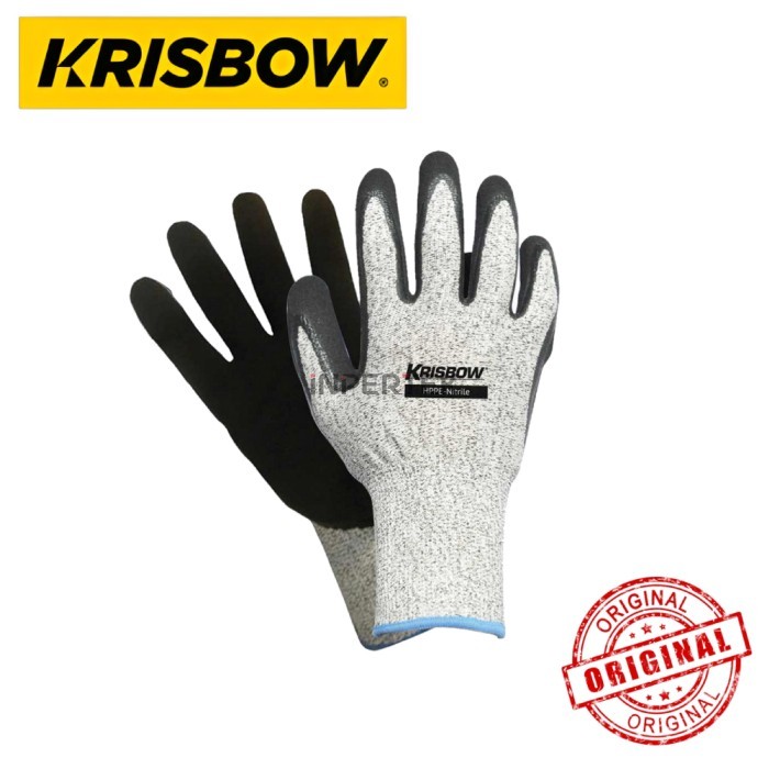 Jual Sarung Tangan HPPE NItrile KRISBOW SRSG504 Safety Glove Hand Protection Gloves Cut ...