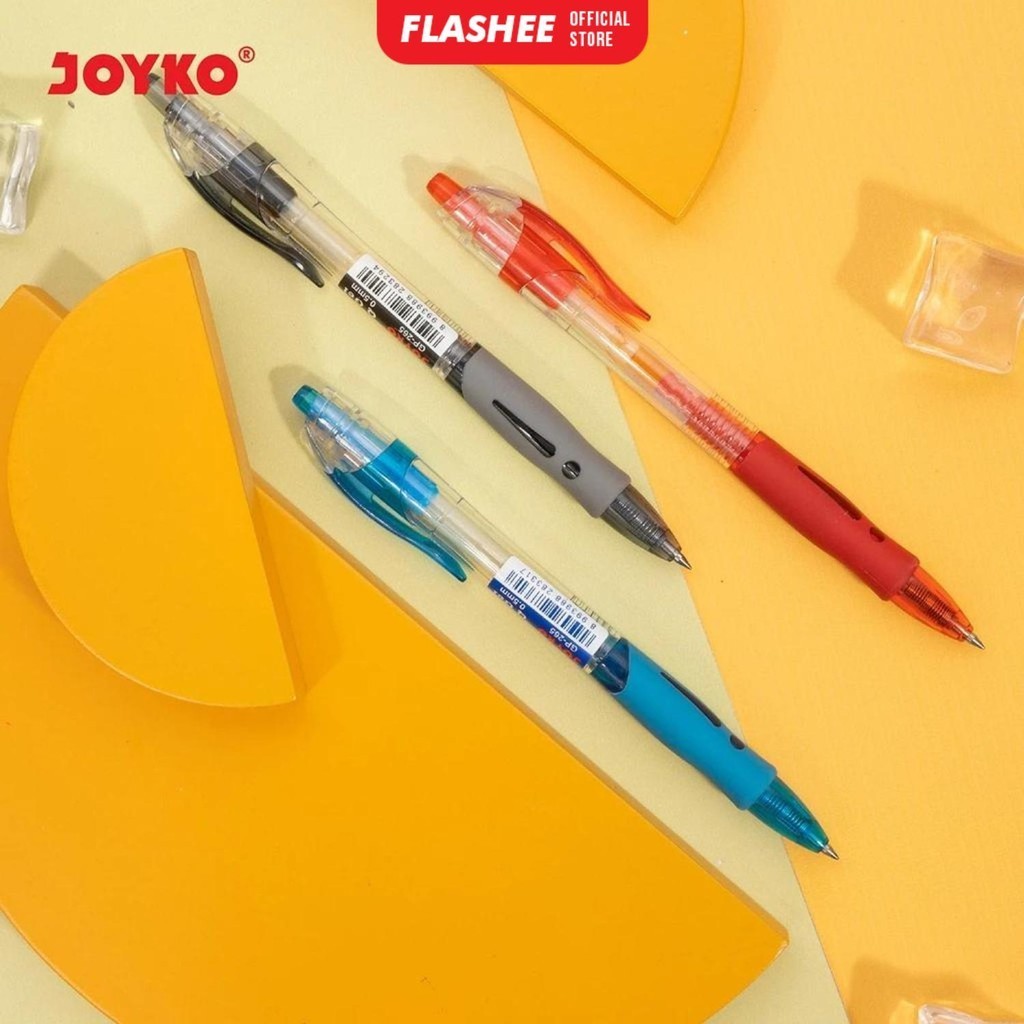 Jual Flashee Pulpen Pena Joyko GP-265 Q Gel 0.5 mm Gel Pen Cetek Hitam Biru Merah | Shopee Indonesia